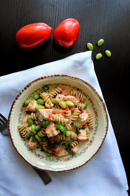 The taste of Myriam: Salmon Fusilli & Creamy lemon sauce | Fusilli aux ...