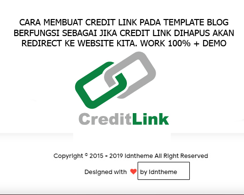 Cara Membuat Credit Link pada Template agar Tidak bisa Dihapus dan ...