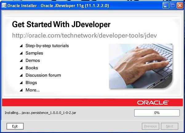 How to install JDeveloper 11g IDE, ADF Run time and Web Logic Server
