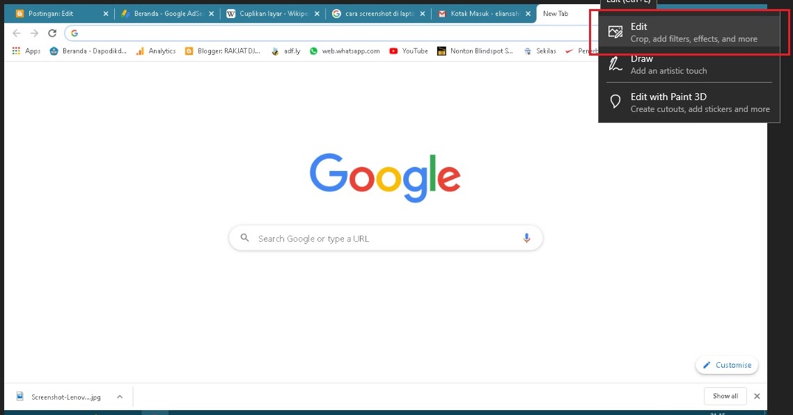 2 Cara Screenshot Tangkapan Layar di Laptop tanpa Aplikasi - Kuota Axis
