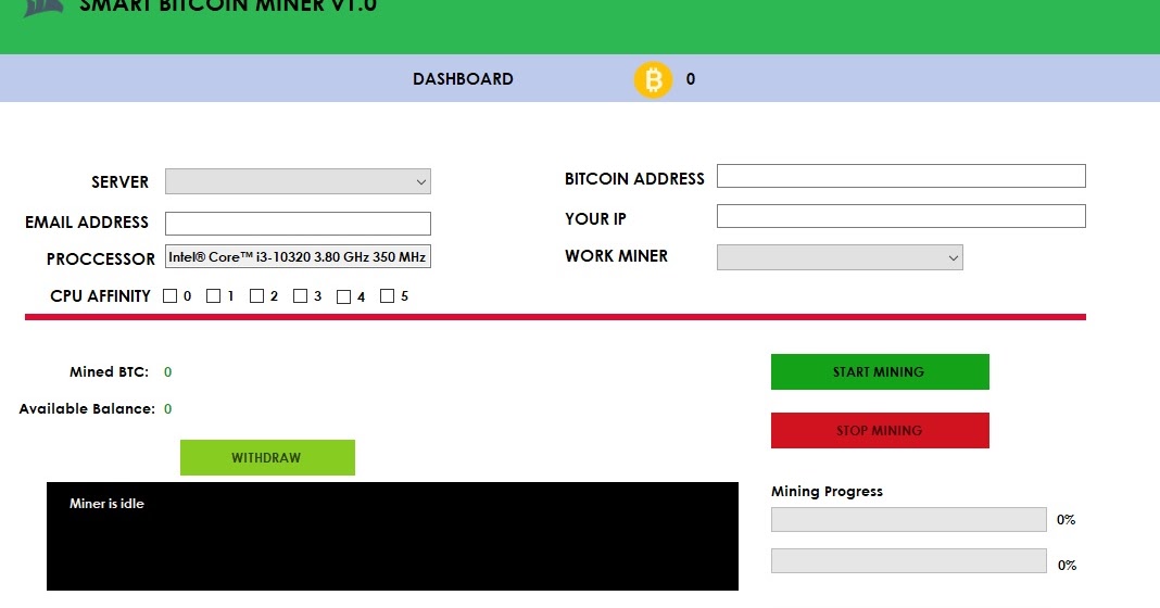 SMART BITCOIN MINER V1.0: FREE BITCOIN MINER ONLINE