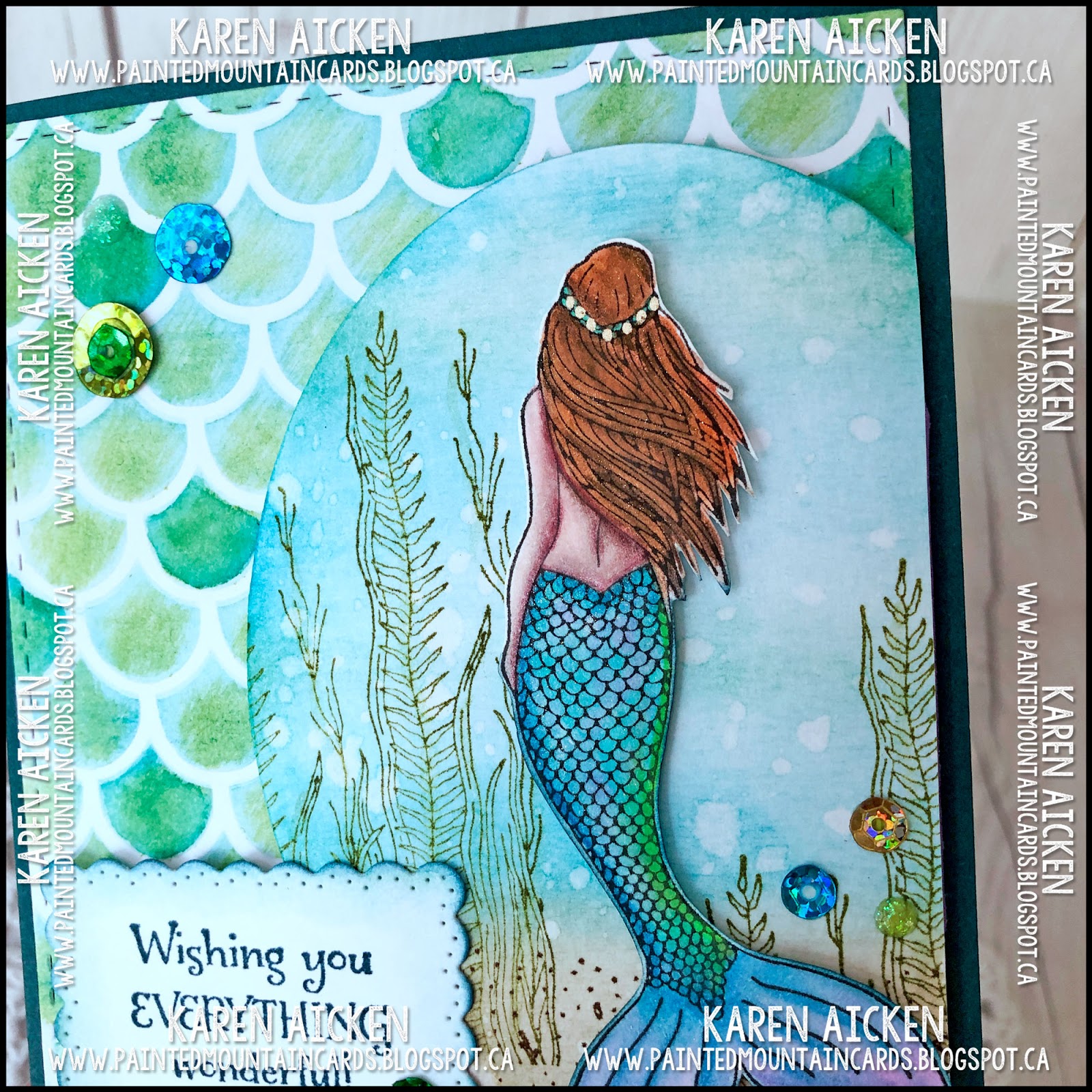 Painted Mountain Cards: C4C496 Mermaid Birthday Card