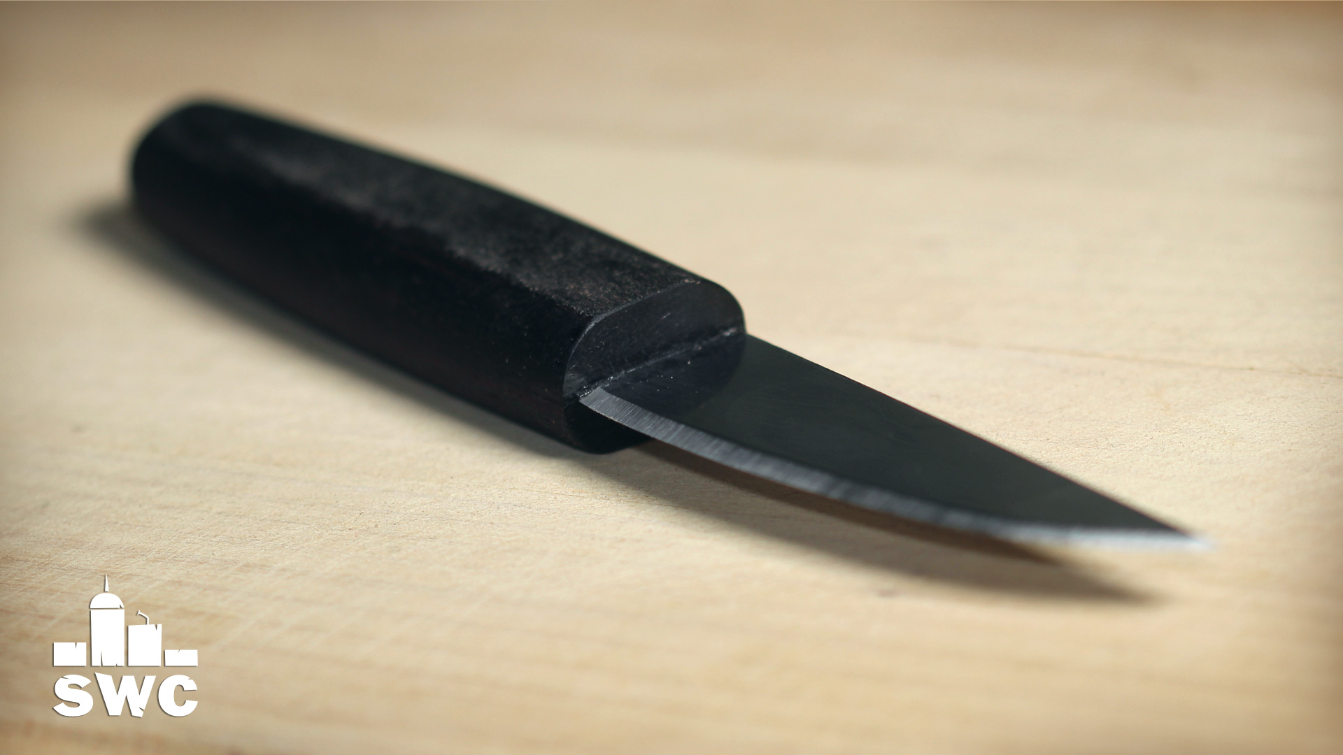 scrap wood city: Making a wood carving knife from an old table saw blade