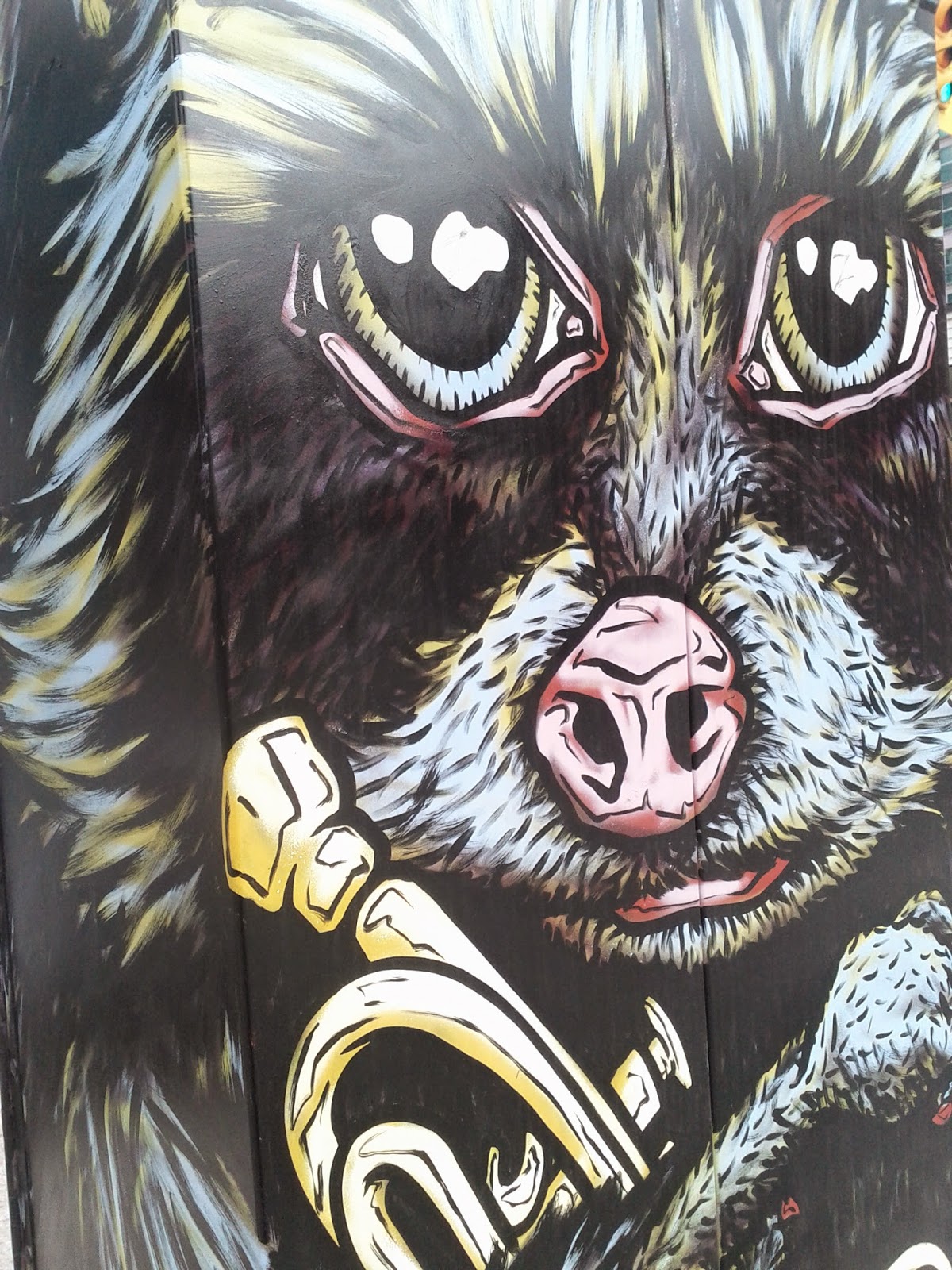 Toronto things: Monkey with a sax art by The Rex on Queen Street West