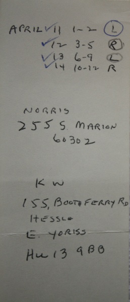 Pretty Sinister Books: LEFT INSIDE: Cryptic Notes on a Slip of Paper