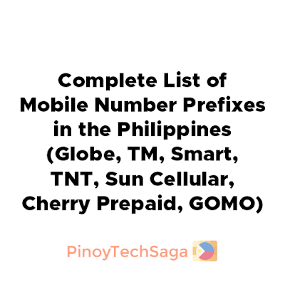 Complete List of Mobile Number Prefixes in the Philippines 2024 | PinoyTechSaga