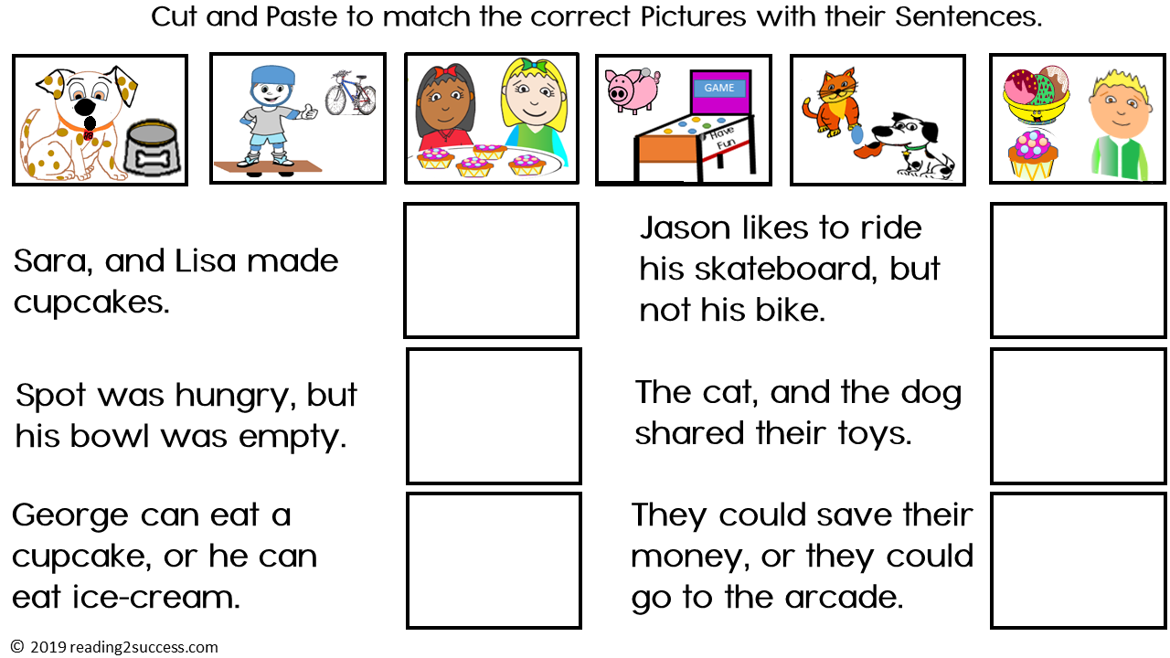 Reading2success: Compound Sentences - 2 sentences that join together