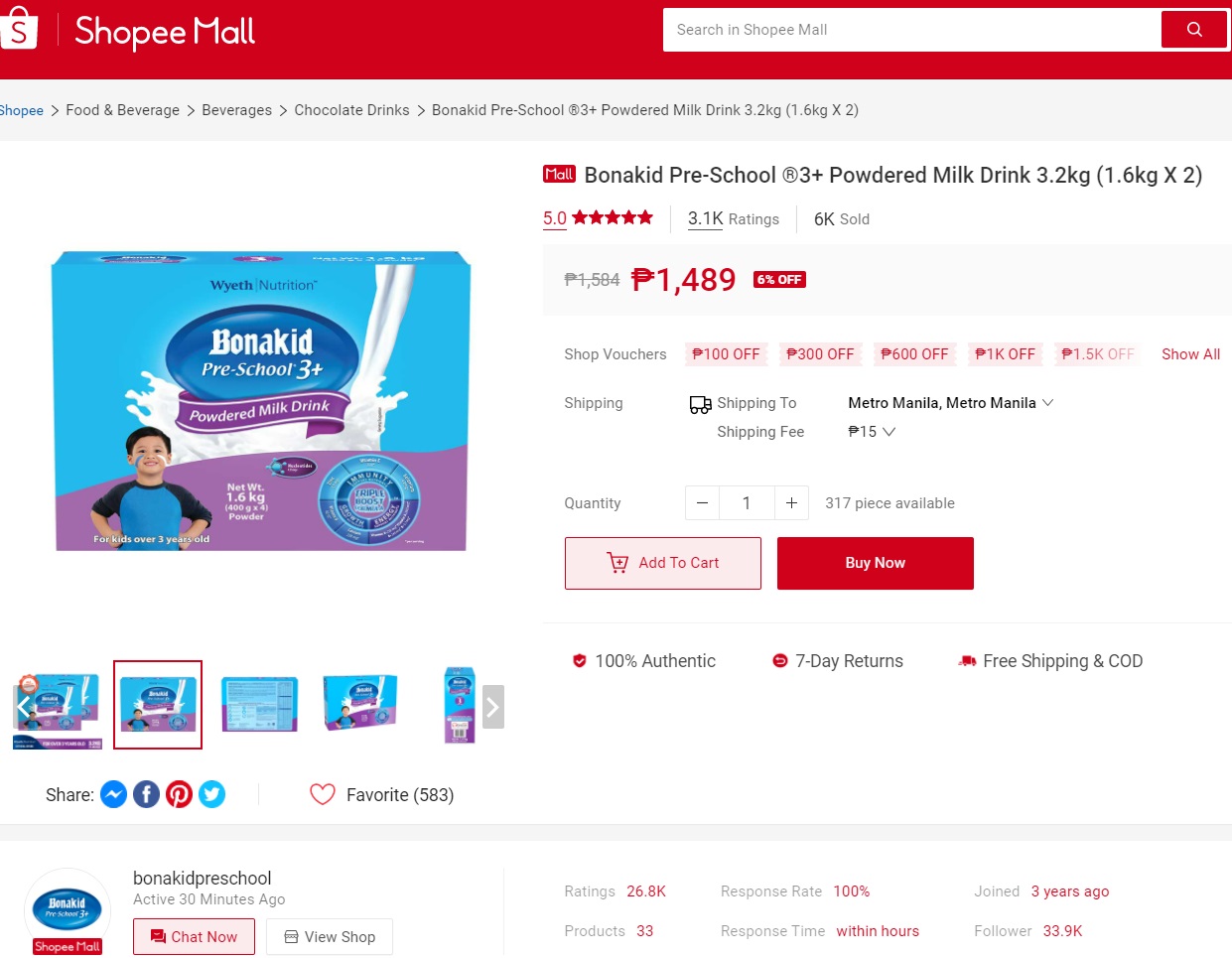 New and Improved Bonakid Pre-School 3+ with Triple Boost Formula on ...