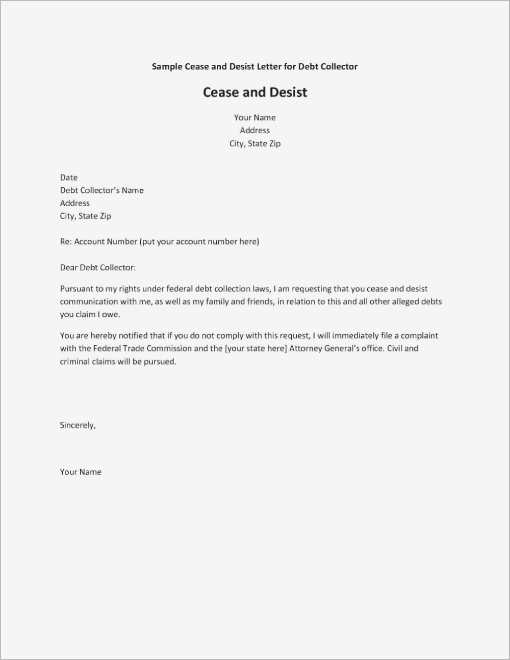 Slander Letter Template ~ Resume Letter