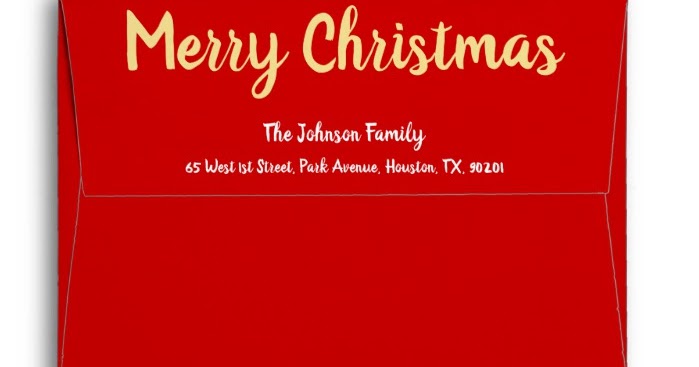 i Cool Create: Custom Christmas Return Address Mailing Envelopes