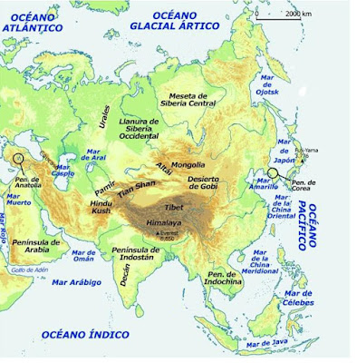 Blog de Sociales del Colegio École: Tema 2. El relieve de Asia