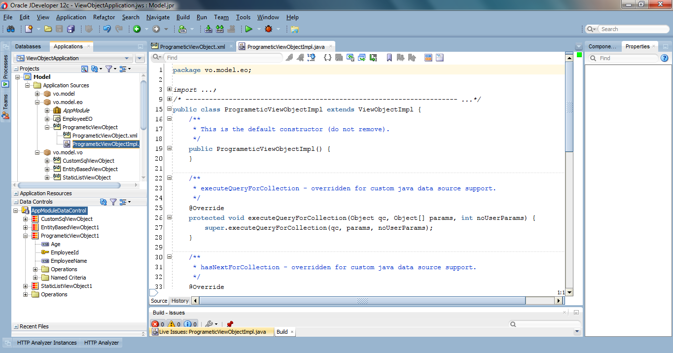 How To Create A Programmatic View Object ~ Oracle Adf 12c Application