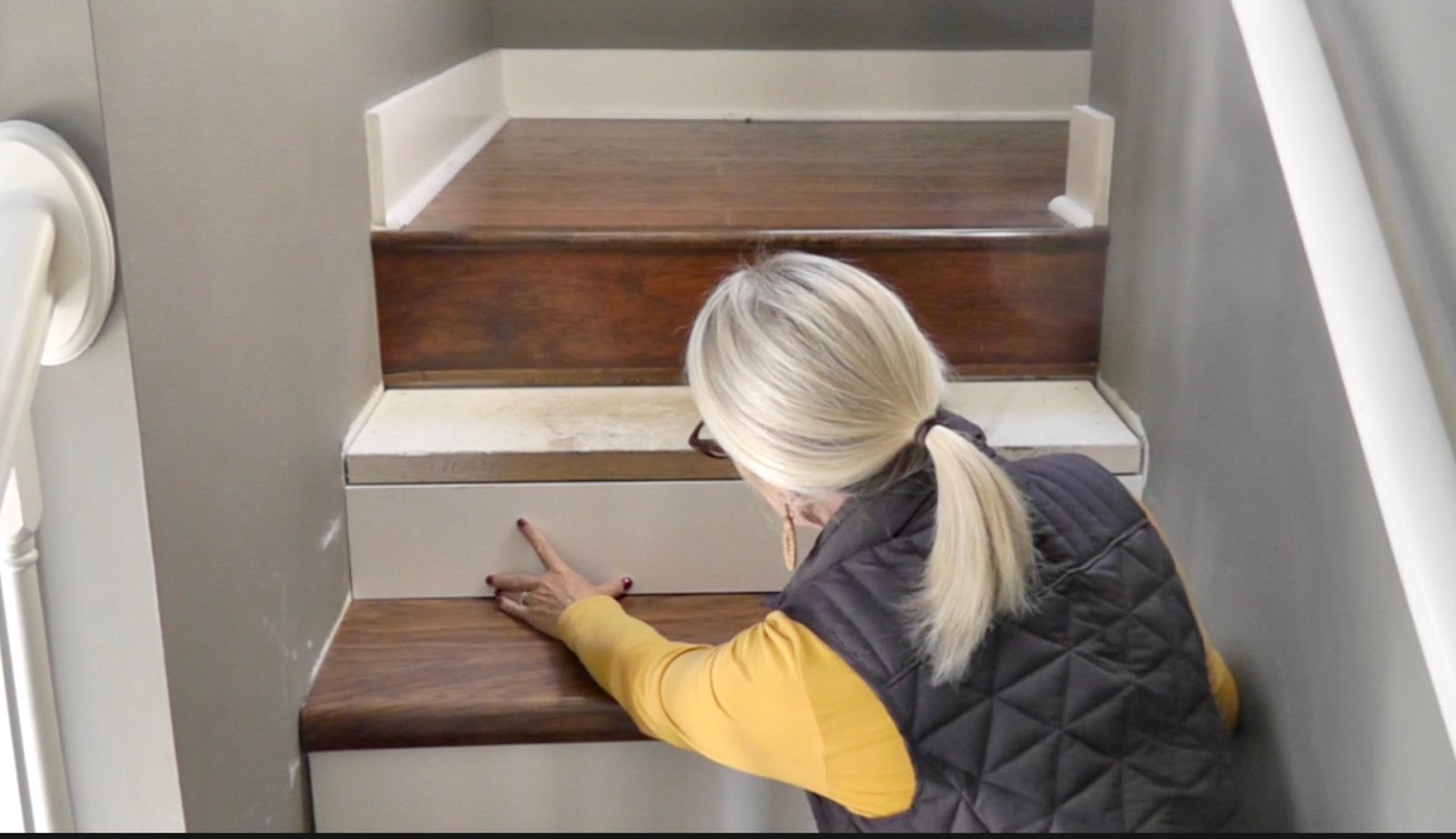 The Yellow Cape Cod: DIY Staircase Makeover Tutorial With Cap A Tread ...