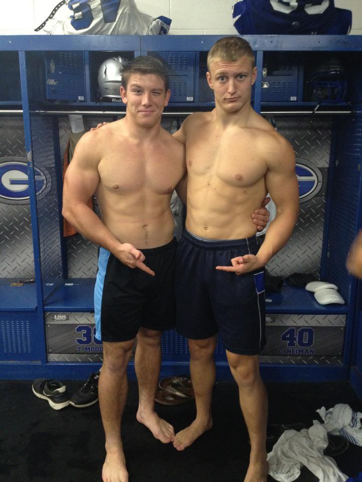Fit Shirtless Jocks Locker Room Cocky Muscular Young Athletes