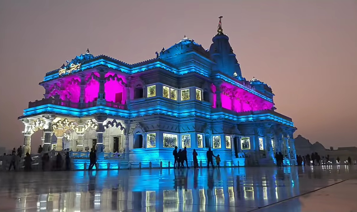 50 Best Prem Mandir Vrindavan Images, Prem Mandir Night View Photos.