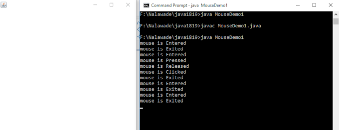 2) Mouse operations messages using Mouse Event