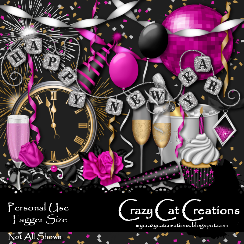Crazy Cat Creations: ** Happy New Year Kit freebie!
