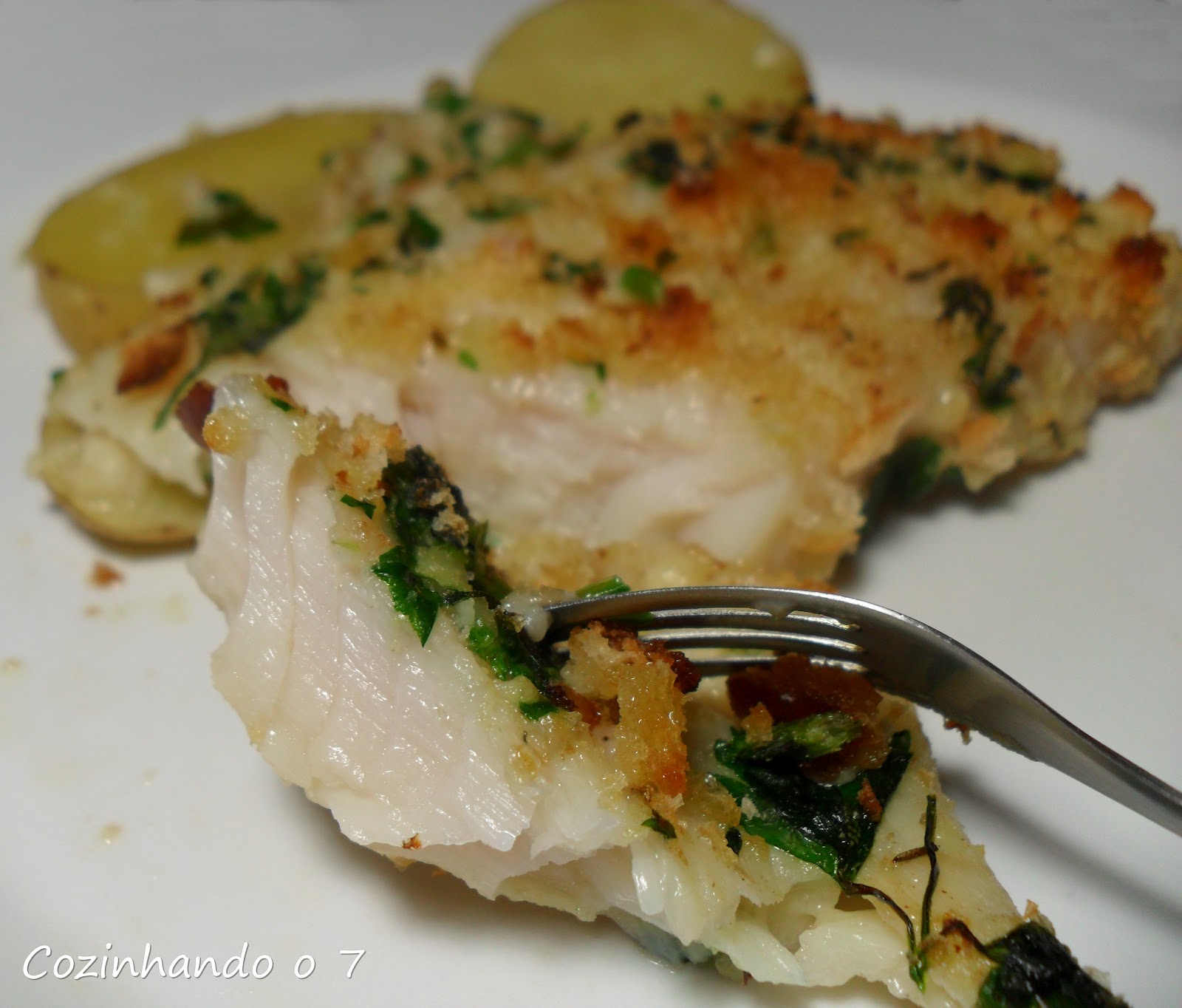 Filé de Linguado com Crostas de Pão e Cheiro Verde | Cozinhando o 7