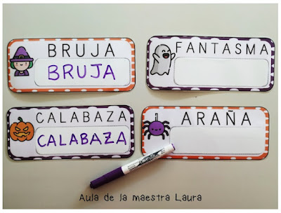 Aula de la maestra Laura: Tarjetas vocabulario-HALLOWEEN