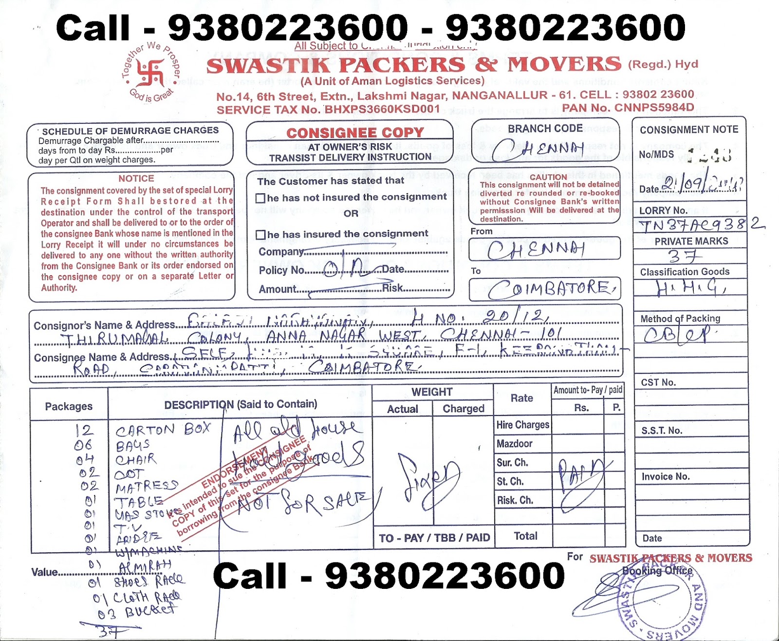 100% 9380223600 ORIGINAL GST Packers Movers Bill For Claim Chennai ... 100% 9380223600 ORIGINAL GST Packers Movers Bill For Claim Chennai ...