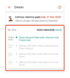 Langkah Cara Cek Resi Status Pengiriman Shopee Express - NEWBIE