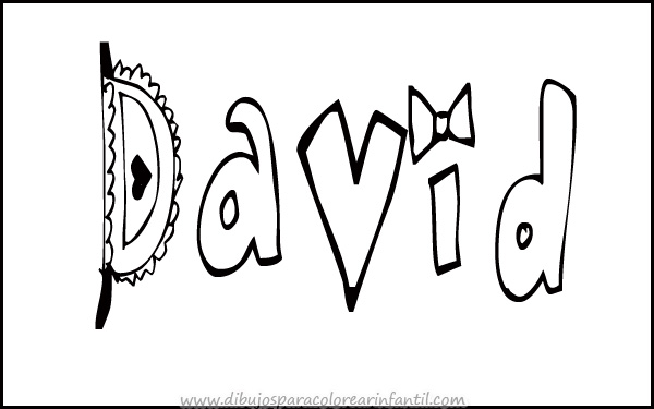 David para colorear - Imagui