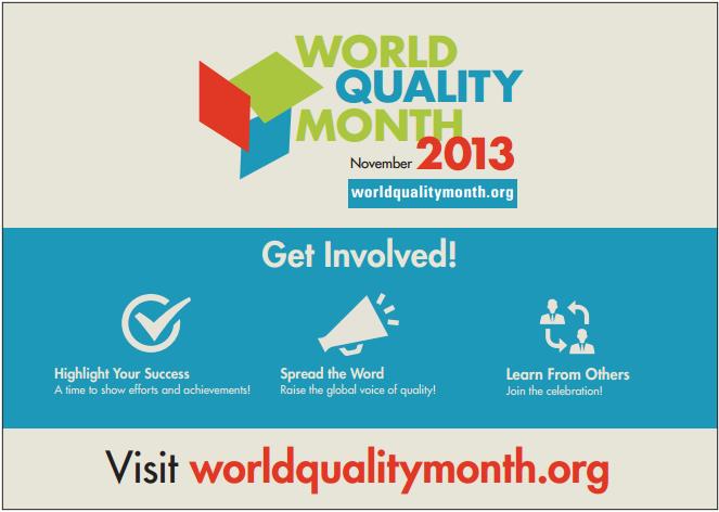 A Lean Journey: 4th Annual World Quality Month - Get Involved, Share ...