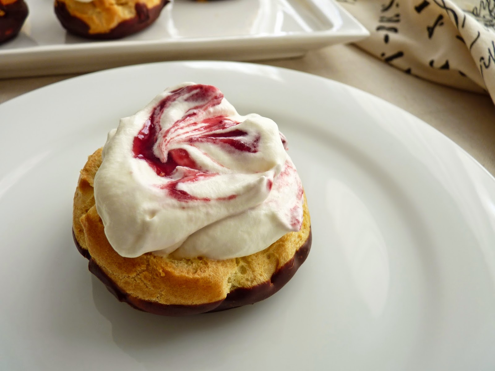 :pastry studio: Raspberry Chocolate Cream Puffs