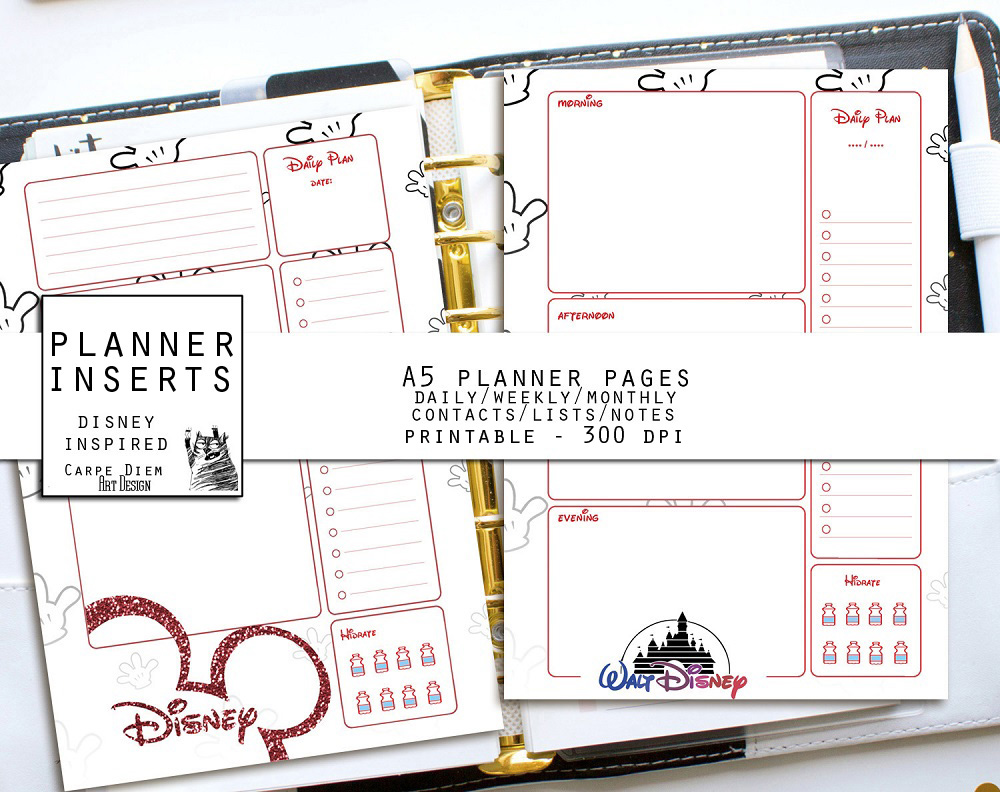 Disney Inspired A5 Printable Planner for all Disney world fans - Carpe ...