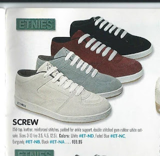 90's Skateboard Nostalgia: 1995 Etnies Screw Skateboarding Shoe