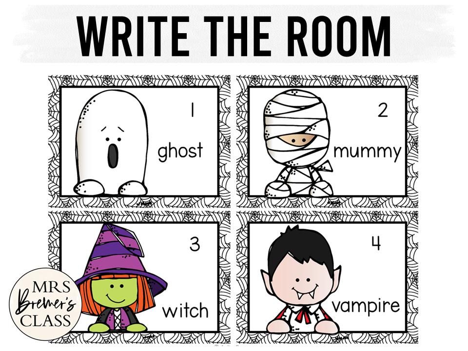 Kindergarten Halloween Centers | Math and Literacy Activities | Mrs ...