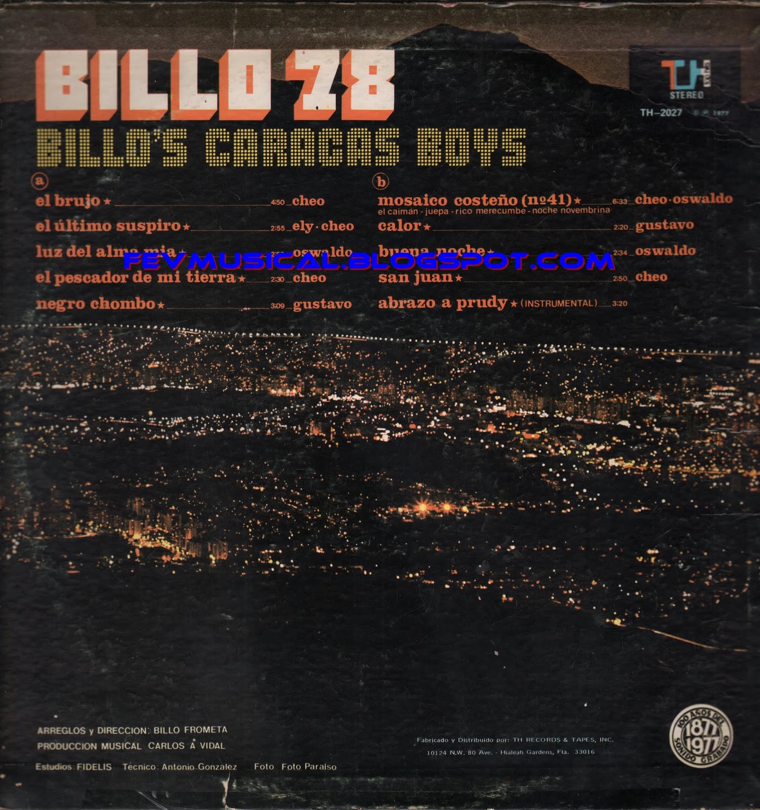 FEV MUSICAL: 1977 - Billo's Caracas Boys - Billo 78 (TH)