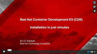 Eric D. Schabell: Installing the Red Hat Container Development Kit 2.1 ...