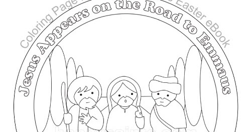 Road To Emmaus Coloring Page Preschool Coloring Pages