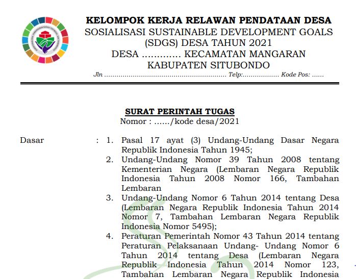Contoh Sk Kepala Desa Tim Pelaksana Pendataan Sdgs De - vrogue.co Contoh Sk Kepala Desa Tim Pelaksana Pendataan Sdgs De - vrogue.co