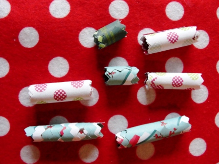 Sun Hats & Wellie Boots: Beads made from Recycled Wrapping Paper