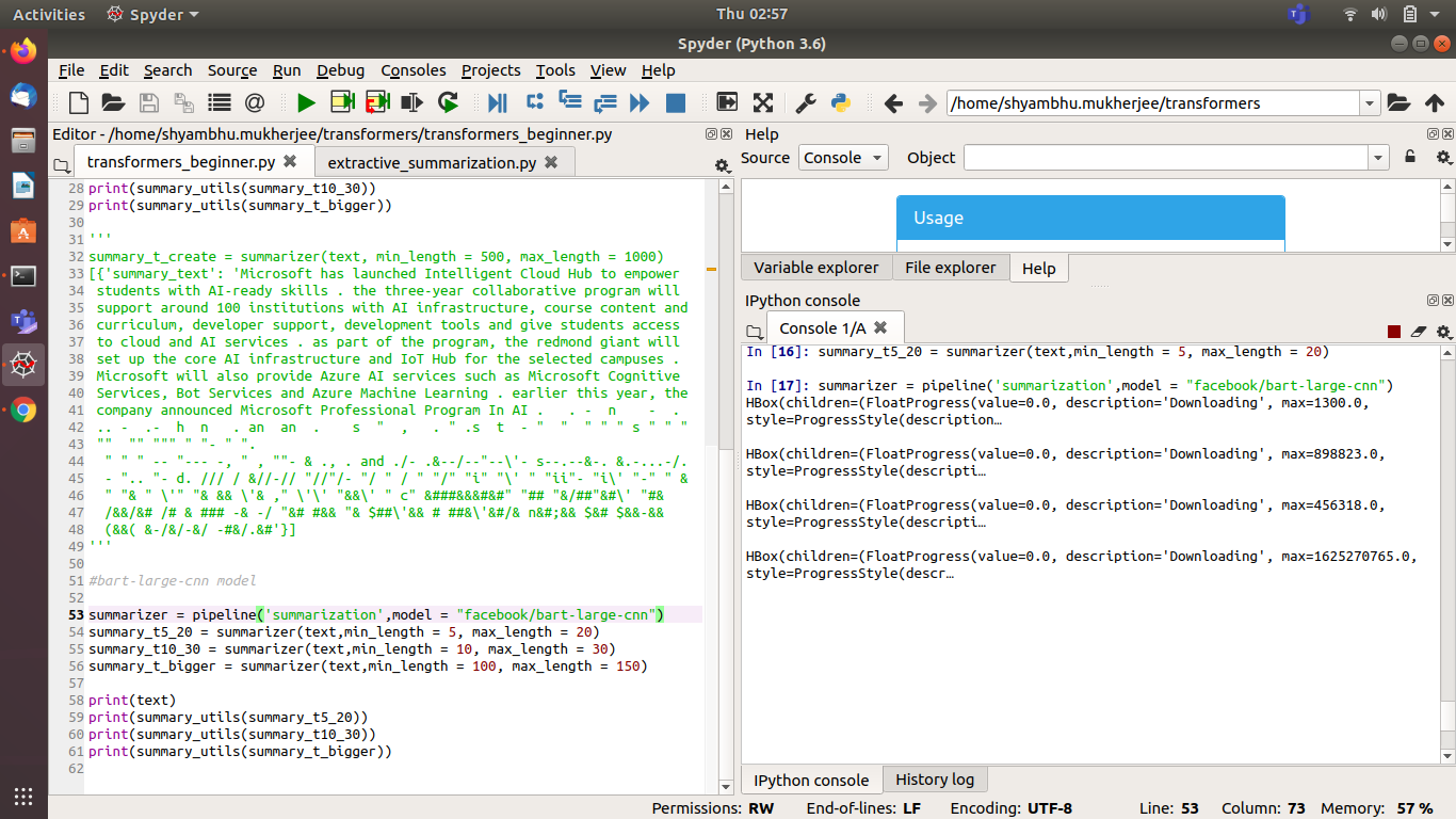 Huggingface Transformers Library Exploration Part1summarization