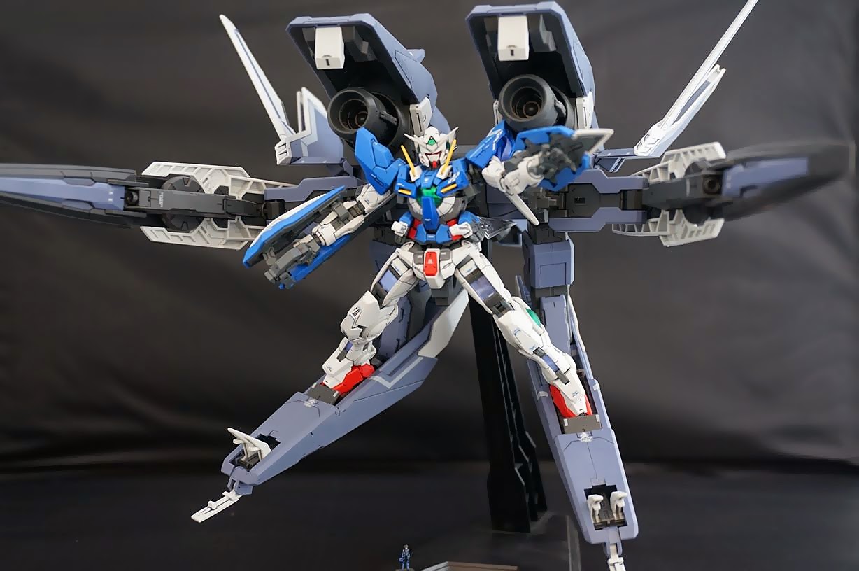 GUNDAM GUY: RG 1/144 GN-001 Gundam Exia + HG 1/144 GN Arms Type E (Renew Color Ver.) - Painted Build
