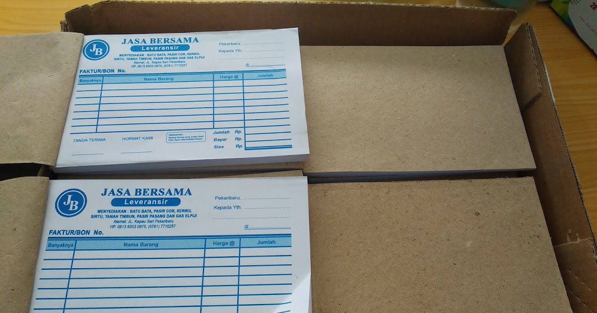 Nota Toko Bangunan ~ Print Corner