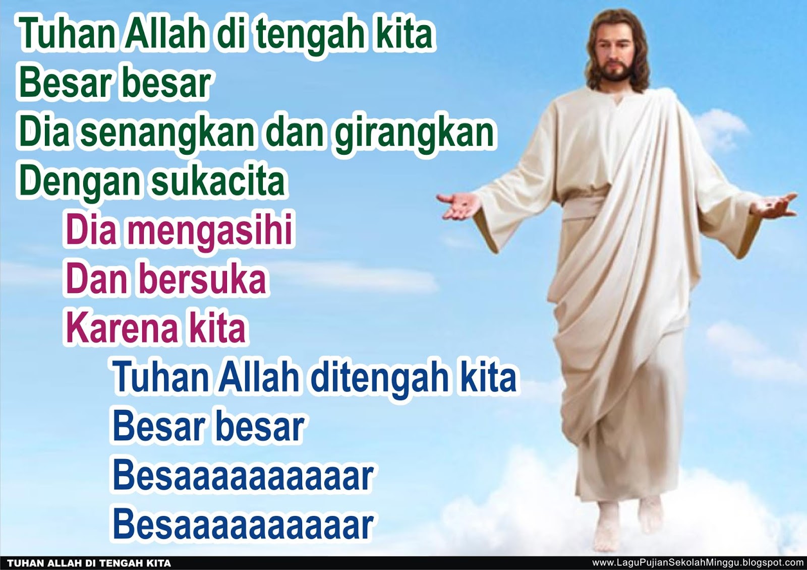Lirik Lagu Pujian Rohani Kristen Sekolah Minggu Gereja Tuhan Yesus: TUHAN ALLAH DI TENGAH KITA ...