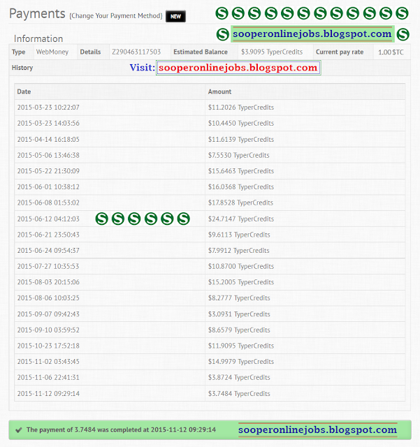MegaTypers Payment Proof ~ Free Online Work At Home
