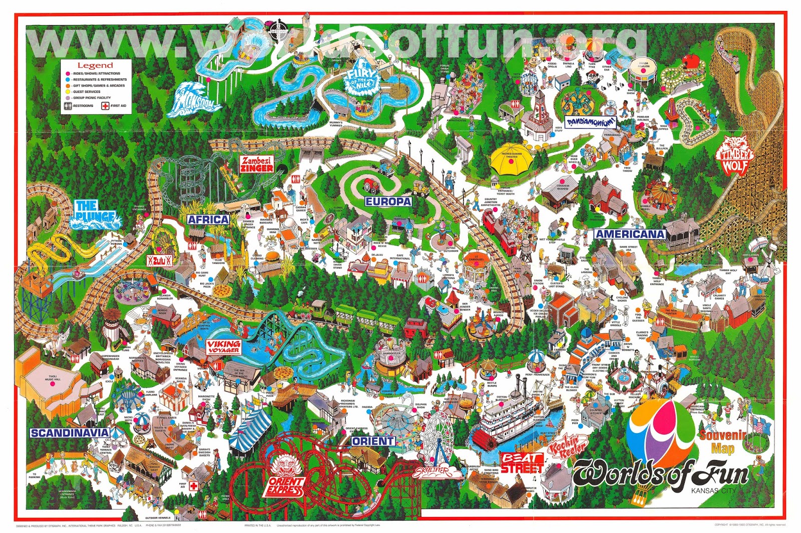 Worlds of Fun.Org: Jennifer's Ultimate Guide to Worlds of Fun Souvenir Maps