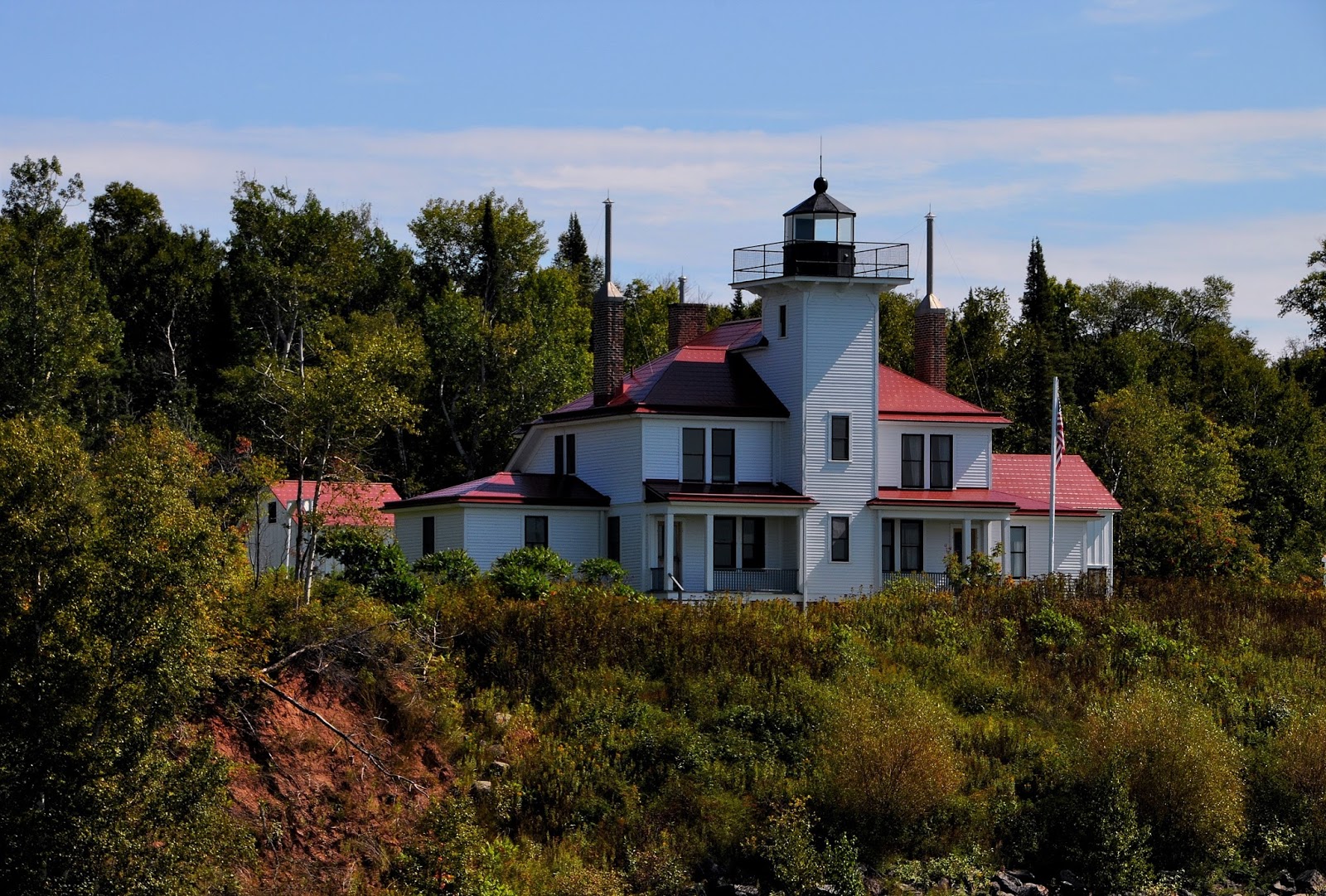 WC-LIGHTHOUSES: RASPBERRY ISLAND LIGHTHOUSE-RASPBERRY ISLAND, WISCONSIN