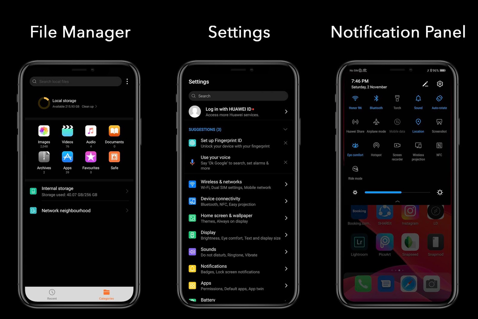 IOS 13 Dark UI Theme for EMUI 9.1, EMUI 9.0 [Must Try] || EMUI Themes ...