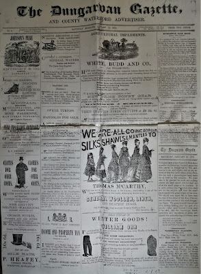 Waterford County Museum: Old Dungarvan Newspaper - The Dungarvan Gazette