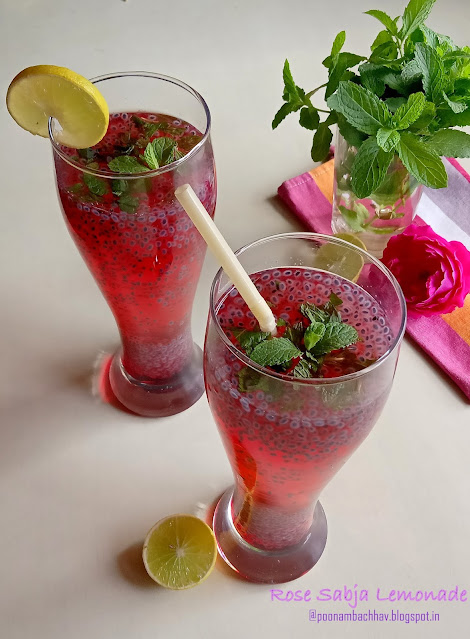 Annapurna: Rose Sabja Lemonade Recipe