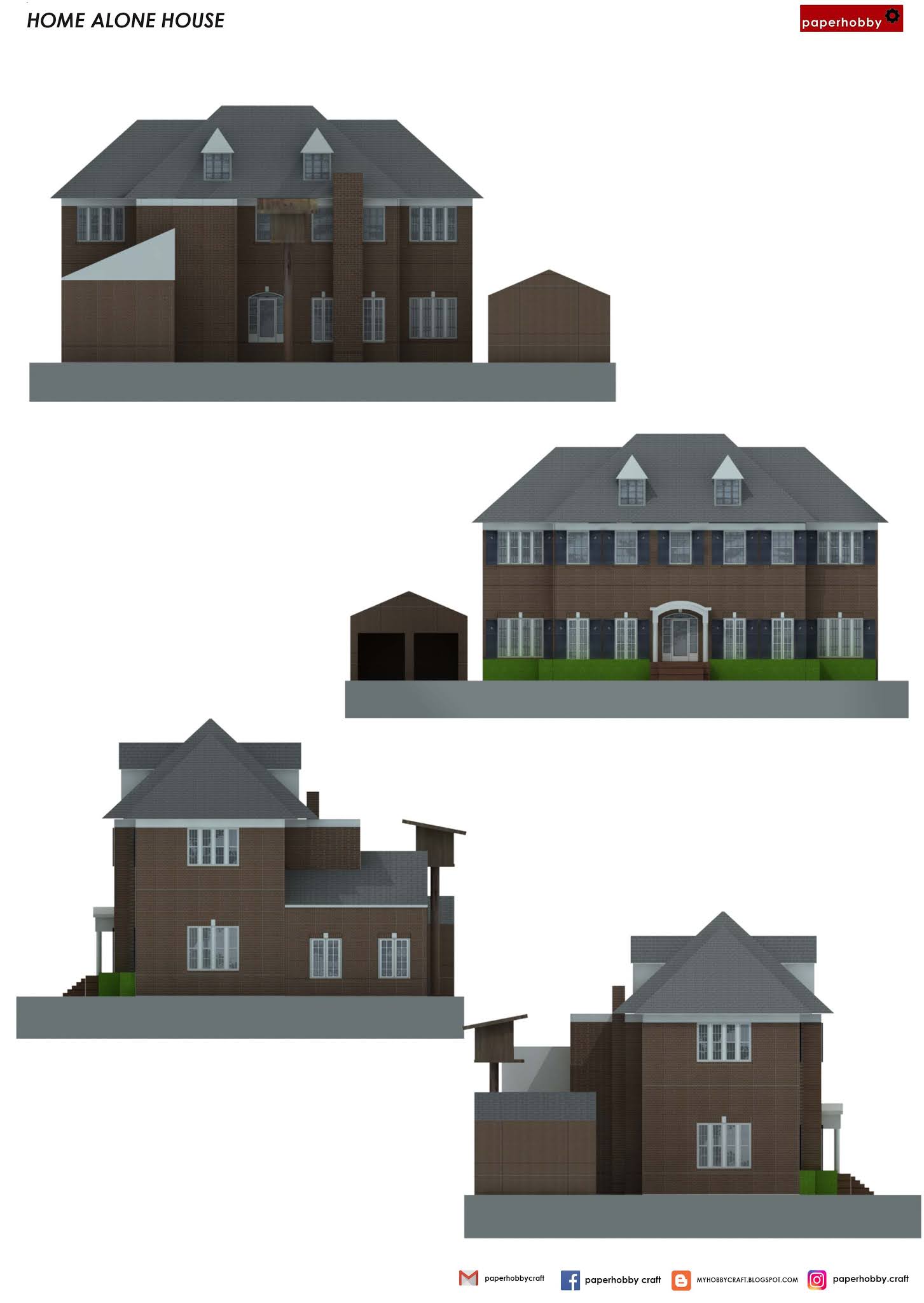 paperhobby: HOME ALONE HOUSE 1:100