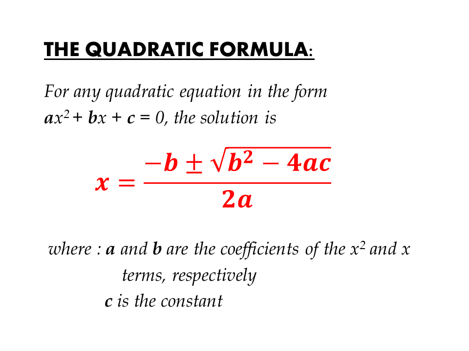Quadratic Formula Igcse At Mathematics Realm