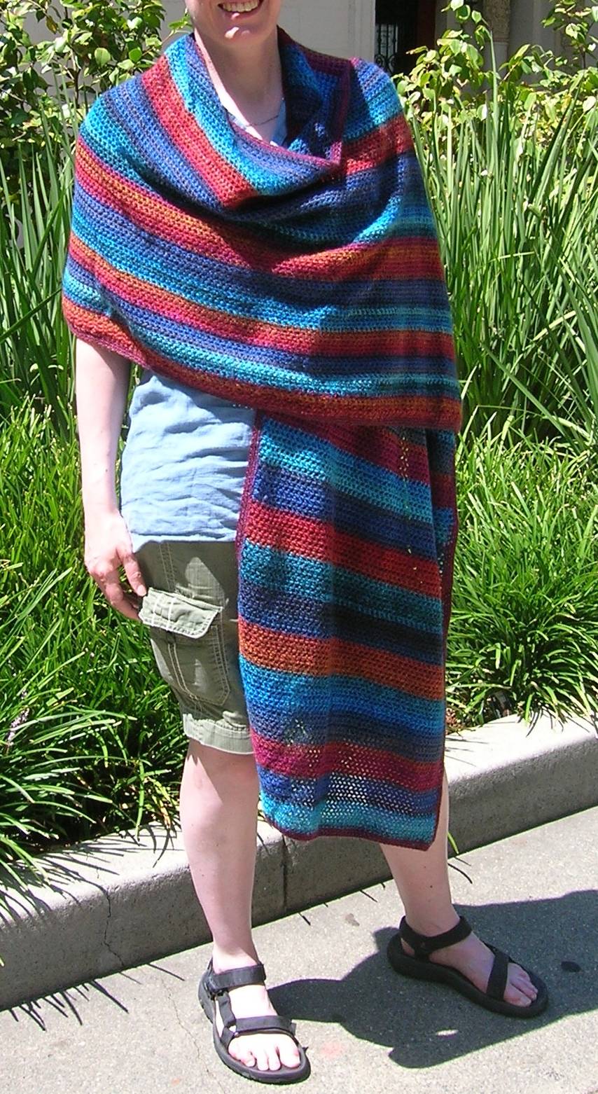 Musings of a Quaker Witch (Pagan Quaker): Draft of Pattern for V-Shawl ...