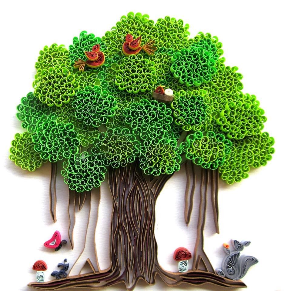 ear rings|paper art|quilling art|tree art|art and craft - Alive Through Art